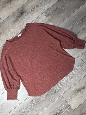 Max Studio | Tops | Max Studio Wide Neck Dolman Balloon Sleeve Rust ...